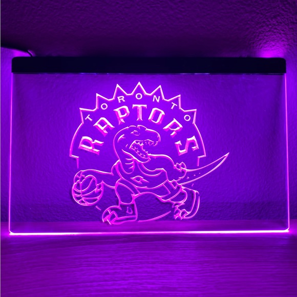 Other | Toronto Raptors Led Neon Purple Light Sign 8x12 | Poshmark